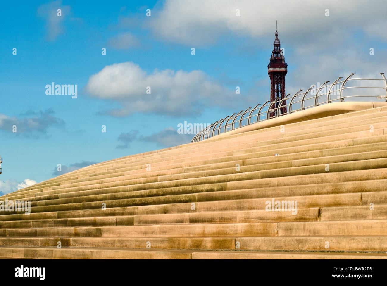 Blackpool Tower and the new promenade Stock Photo - Alamy