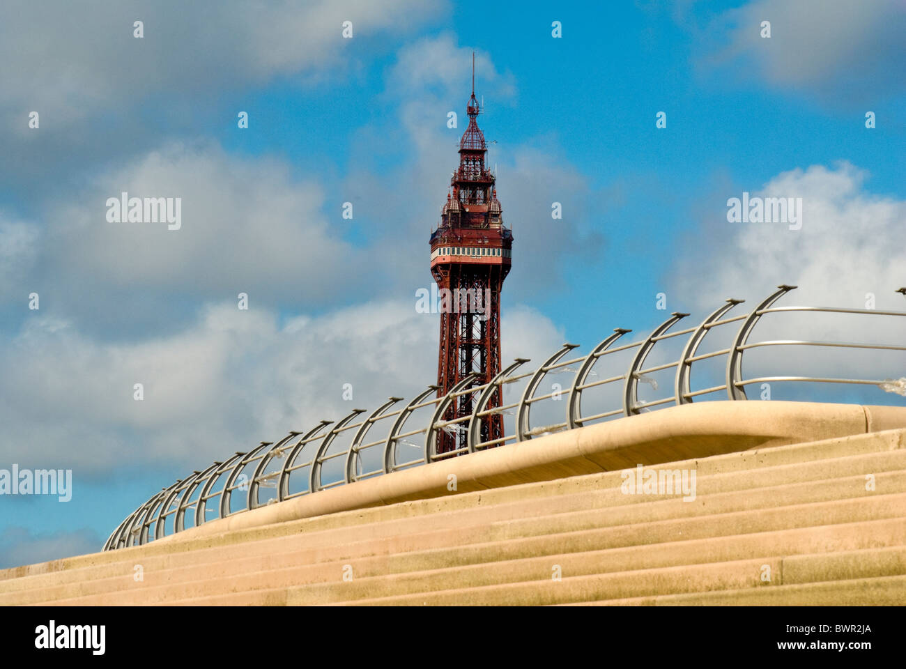Blackpool Tower and the new promenade Stock Photo - Alamy