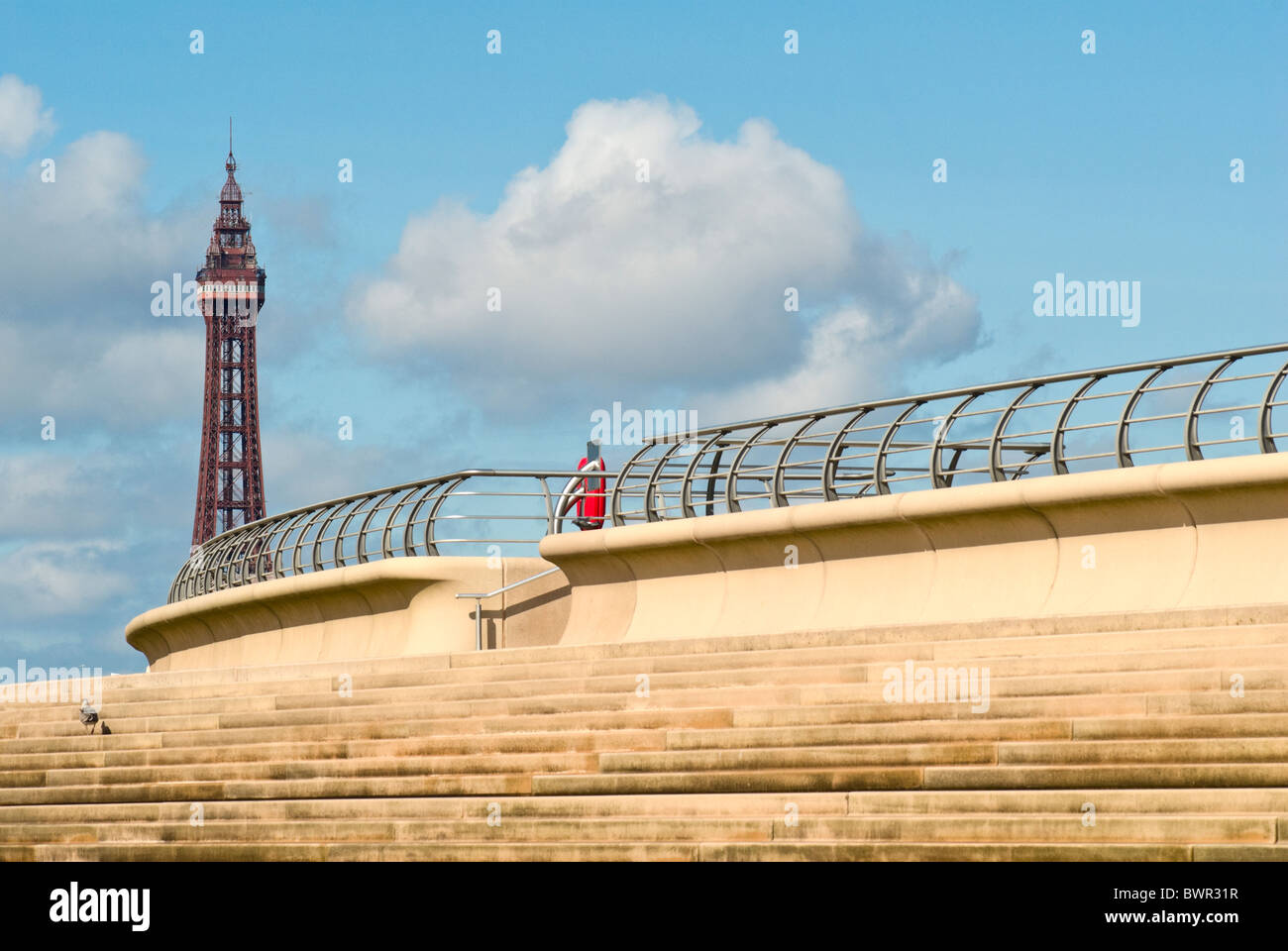Blackpool Tower and the new promenade Stock Photo - Alamy