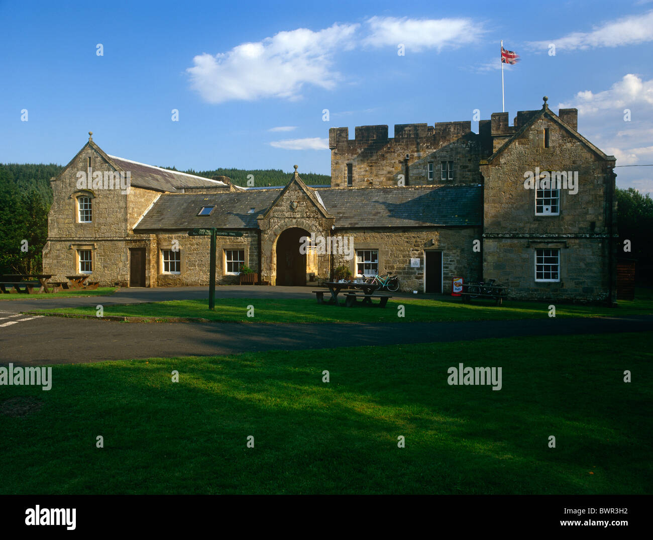 Kielder Castle, Kielder Village, Northumberland, England Stock Photo ...