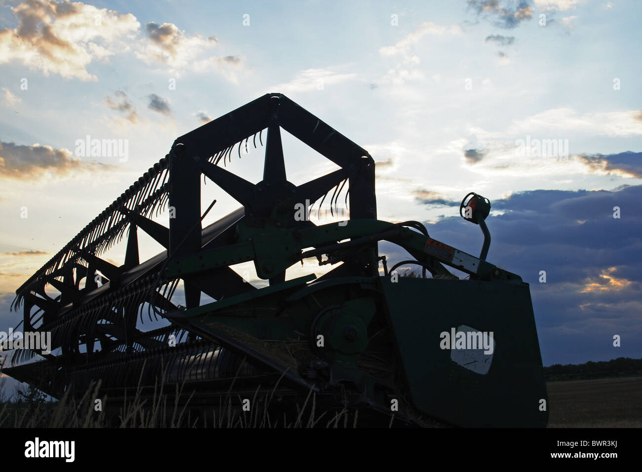 Closeup of a combine harvester Stock Photo - Alamy