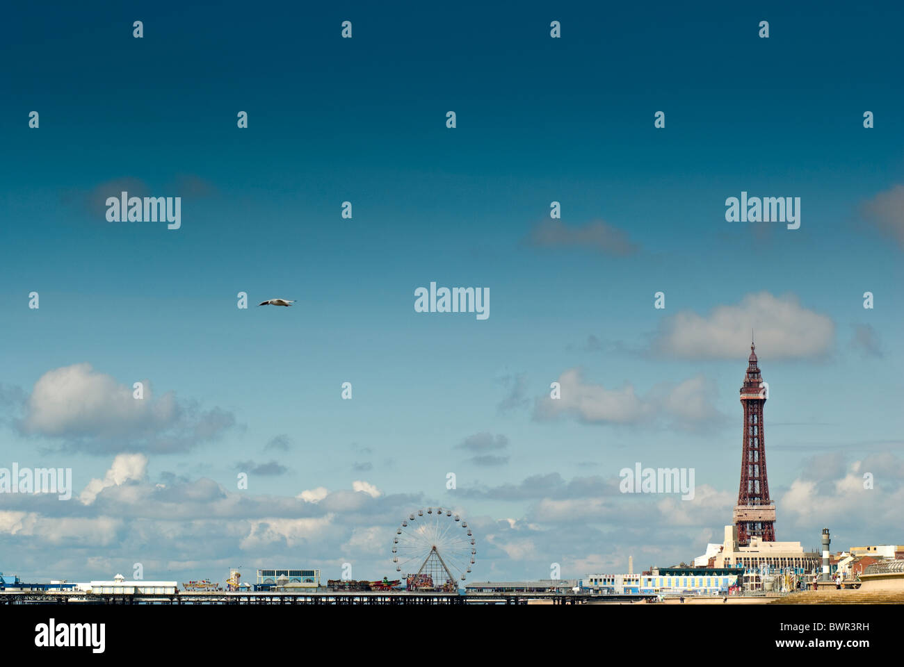 Blackpool Tower and the new promenade Stock Photo - Alamy