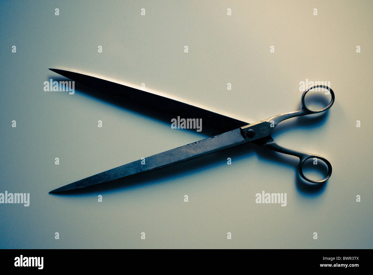 large long blade scissors Stock Photo - Alamy