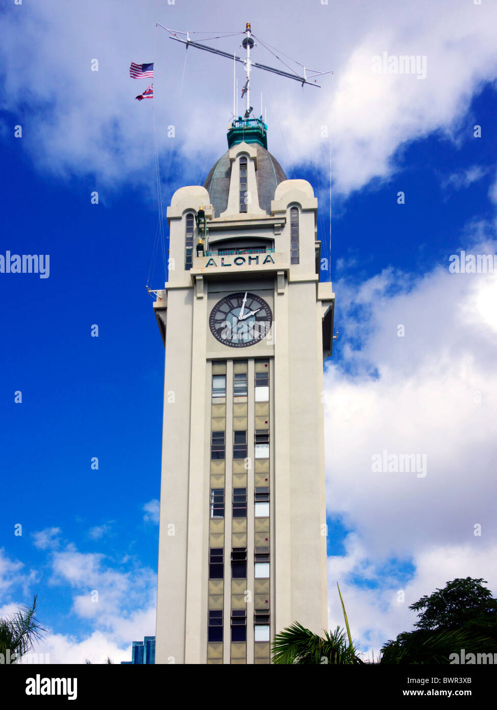 Aloha Tower, Hawaii Stock Photo - Alamy