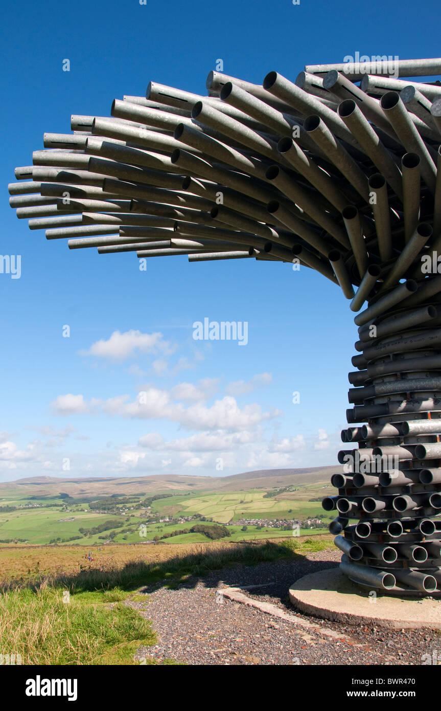 The Singing Ringing Tree Panopticon high on the moors above Burnley in ...