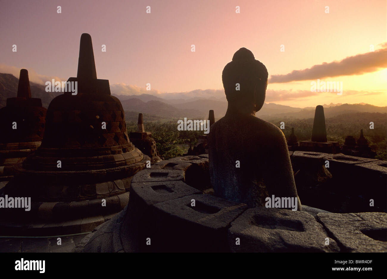 Indonesia Borobudur Mahayana Buddhist monument Java island northwest of ...