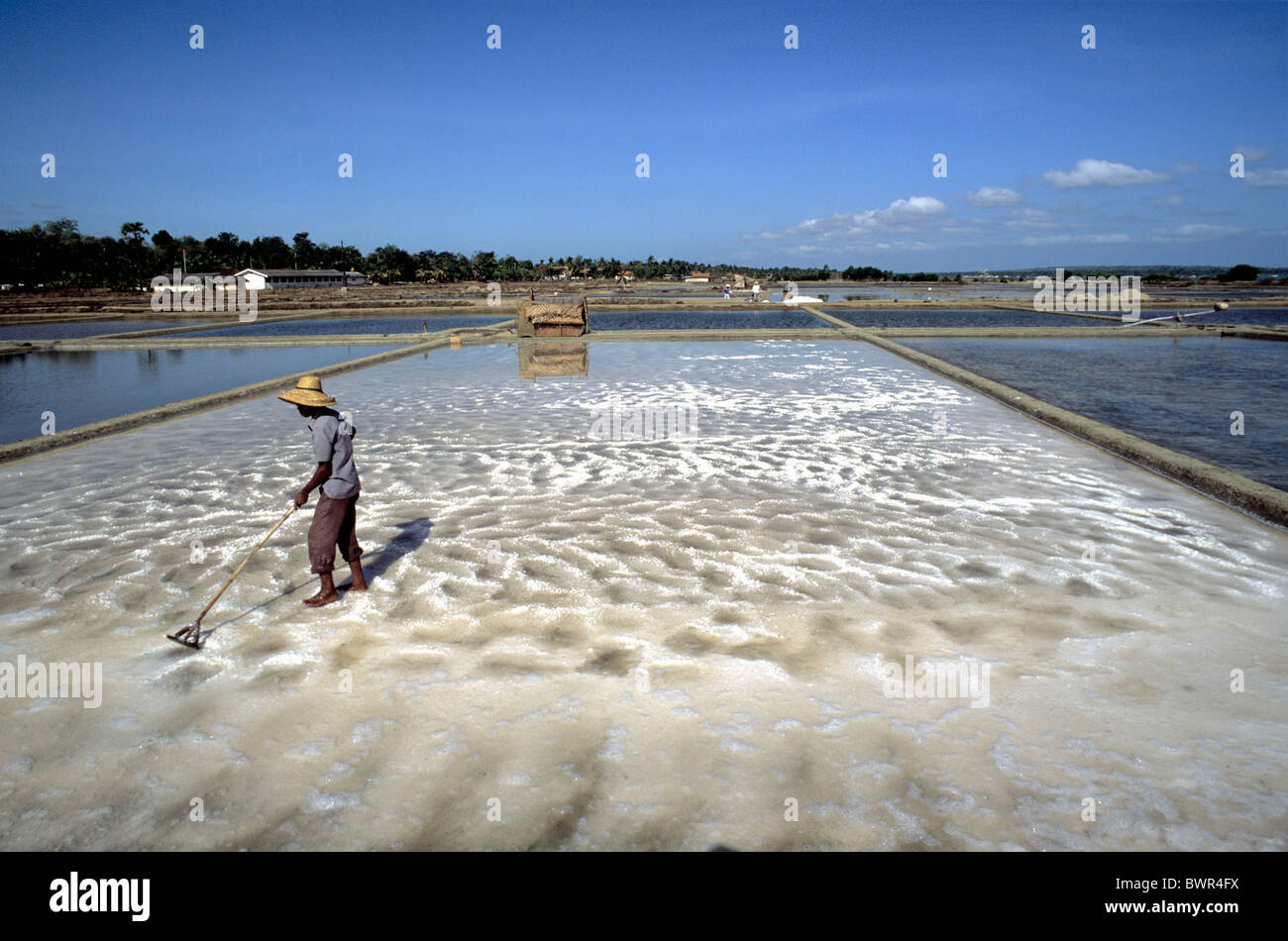 Indonesia salt production Madura island at Kalianget Asia salt work ...