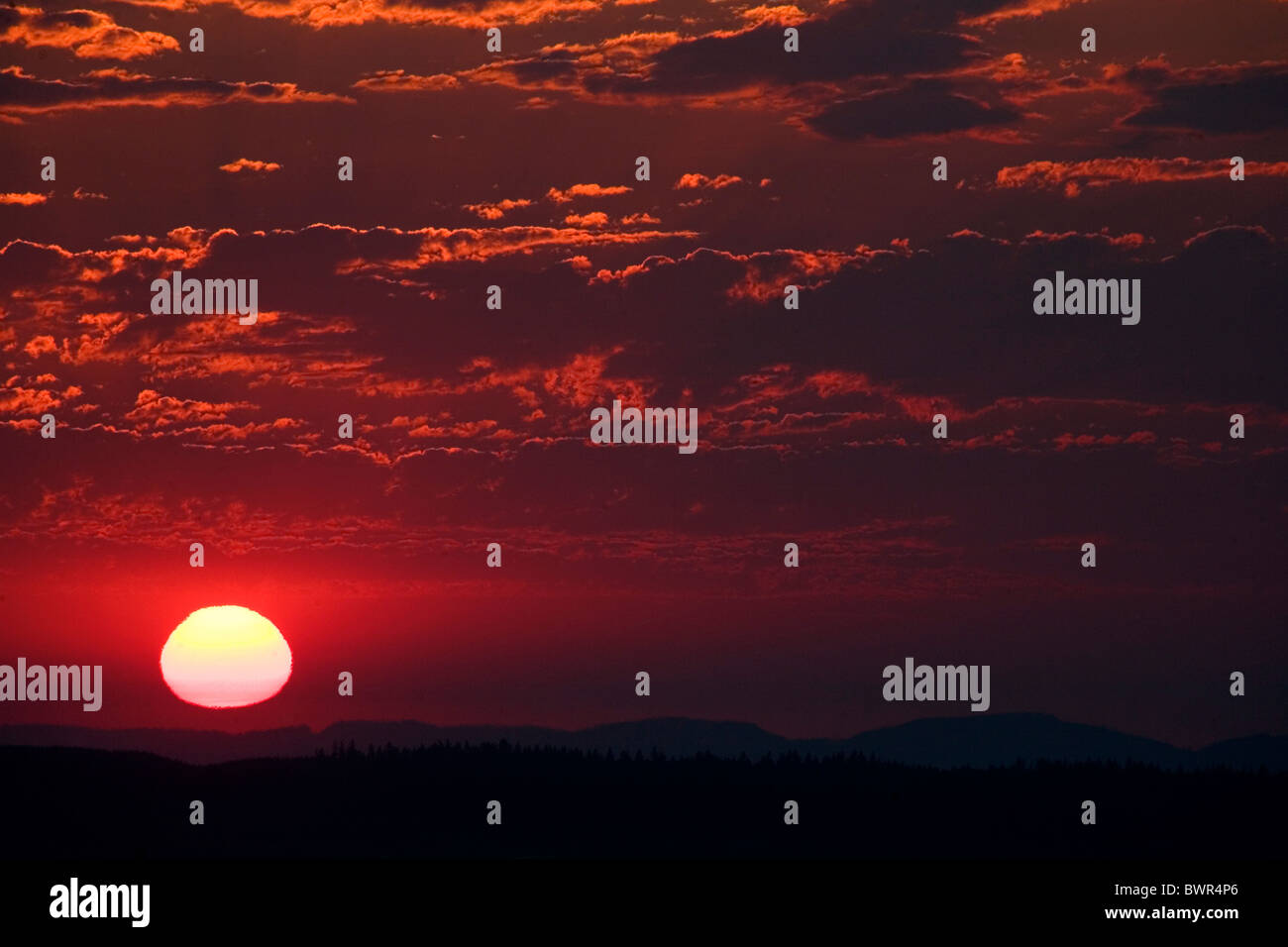 This is a red sunset Stock Photo - Alamy