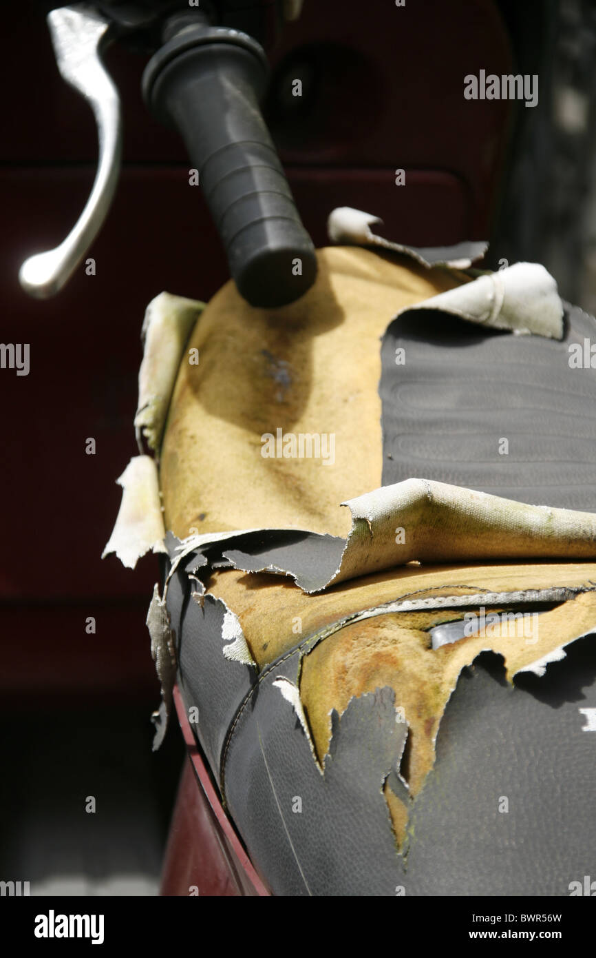 Moped wheel road close up hi-res stock photography and images - Alamy