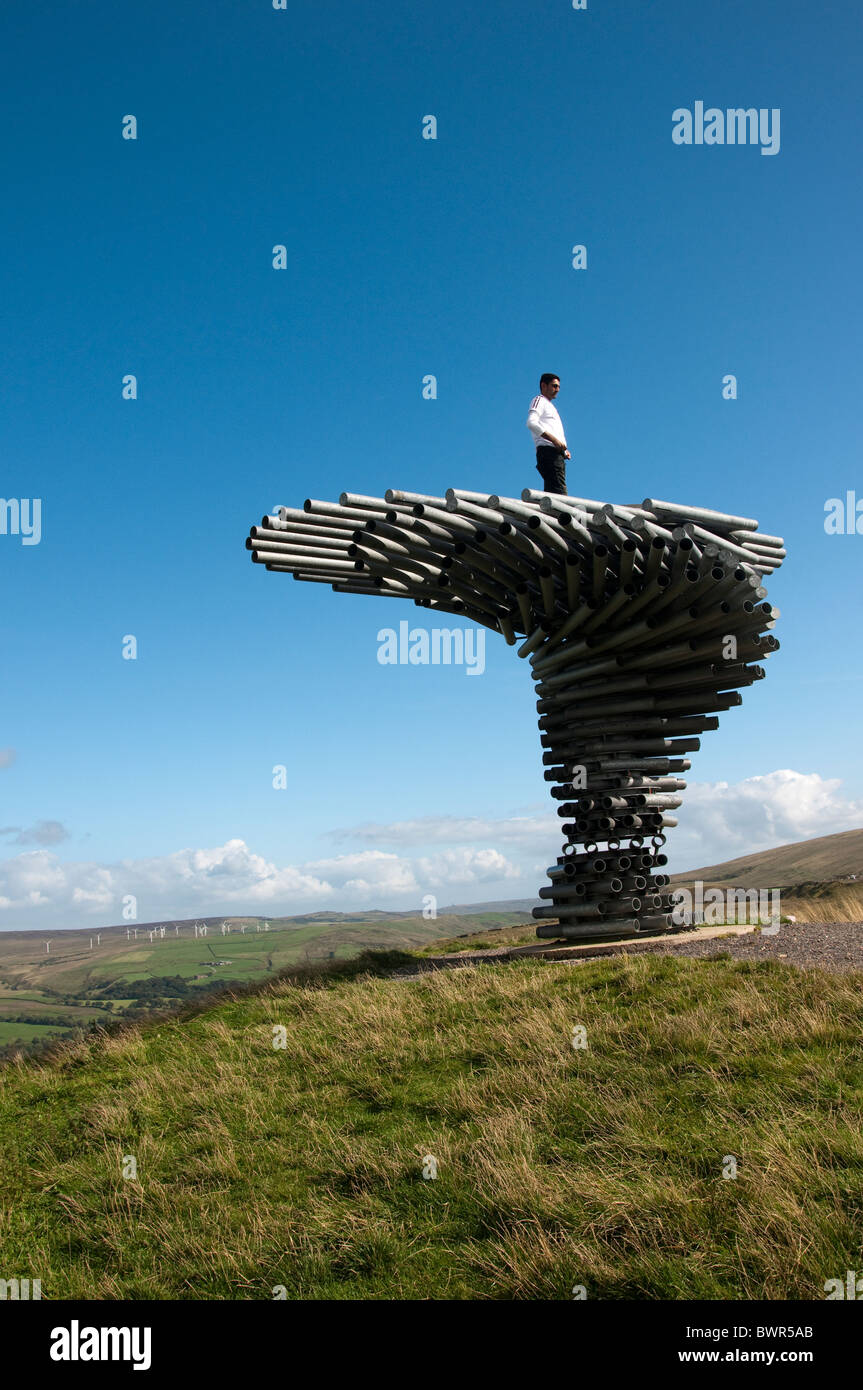 The Singing Ringing Tree Panopticon high on the moors above Burnley in ...