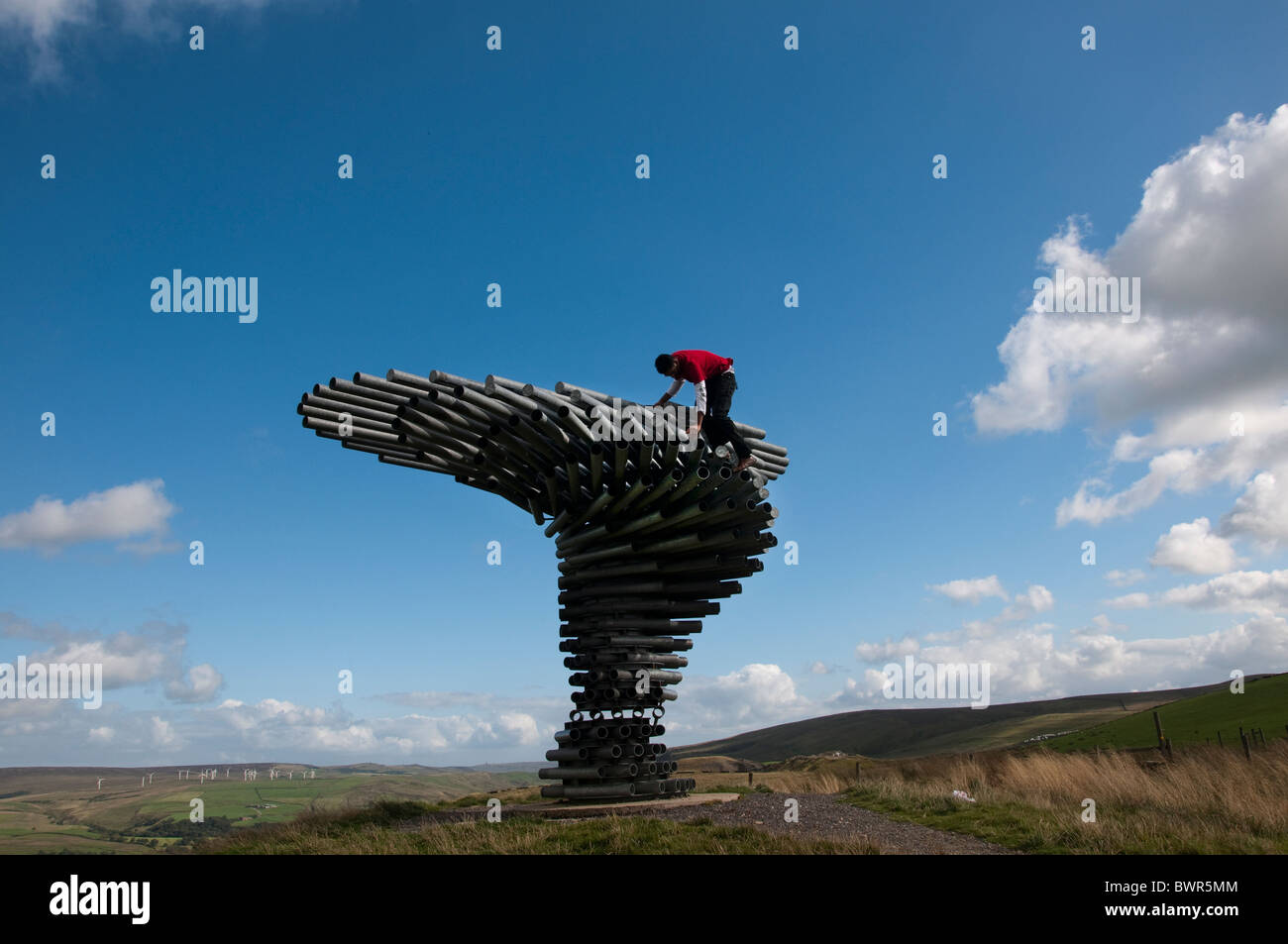 The Singing Ringing Tree Panopticon high on the moors above Burnley in ...