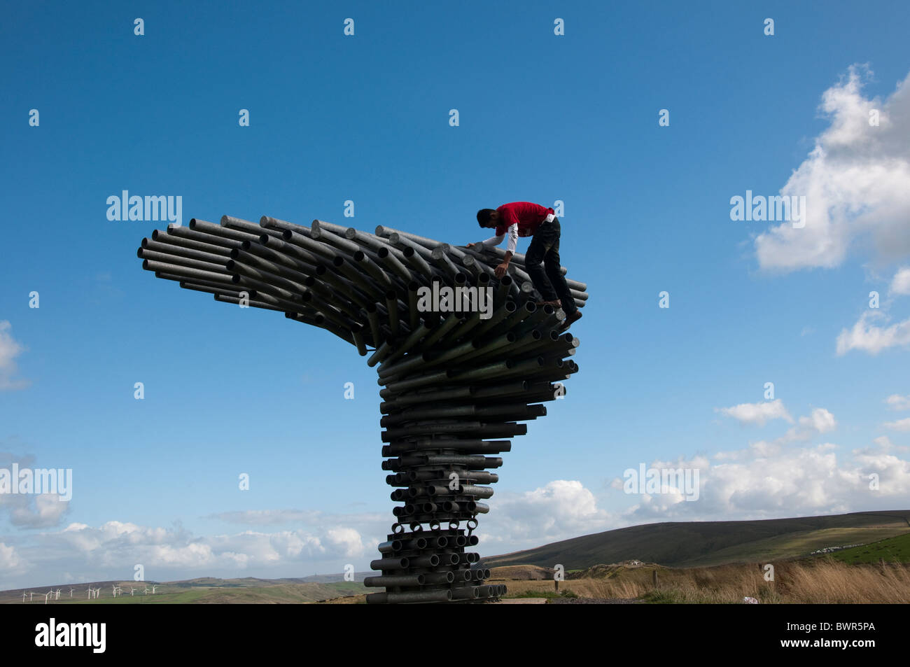 The Singing Ringing Tree Panopticon high on the moors above Burnley in ...