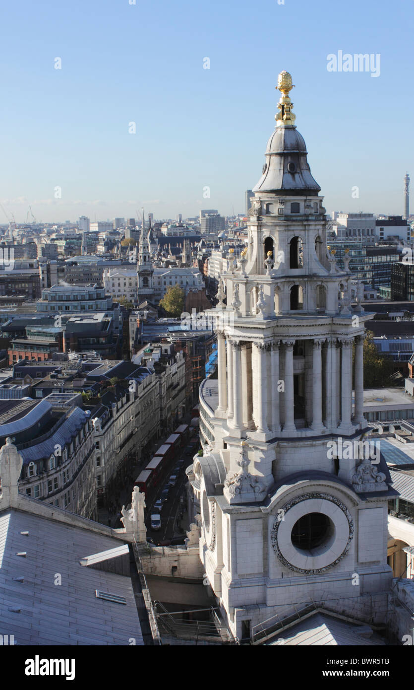 St Paul's Cathedral clock tower and London skyline 2010 Stock Photo - Alamy