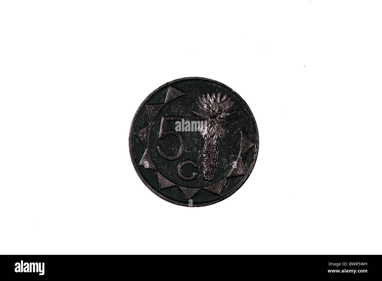 Namibian 5 cent coin Stock Photo - Alamy