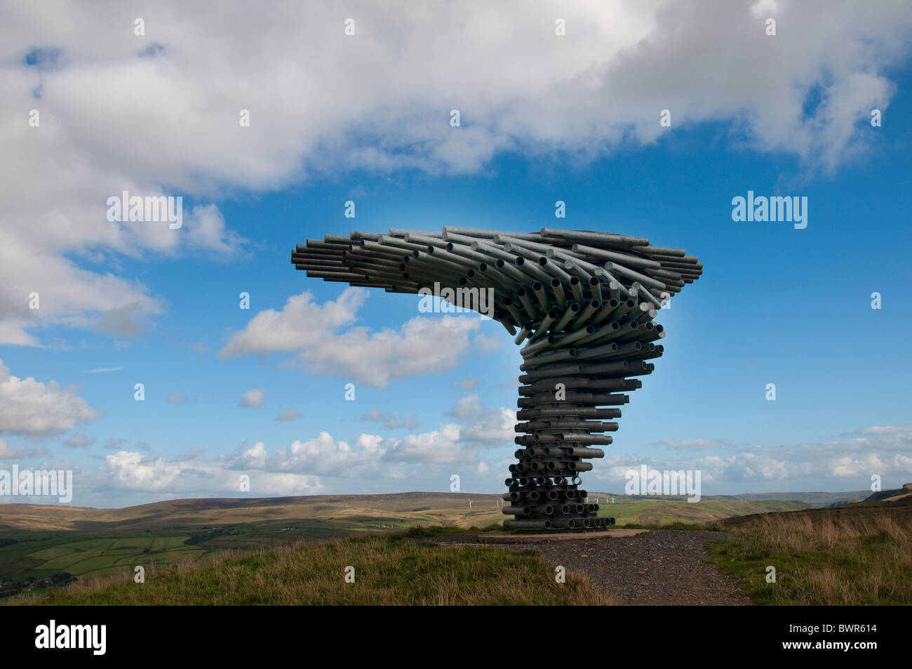 The Singing Ringing Tree Panopticon high on the moors above Burnley in ...