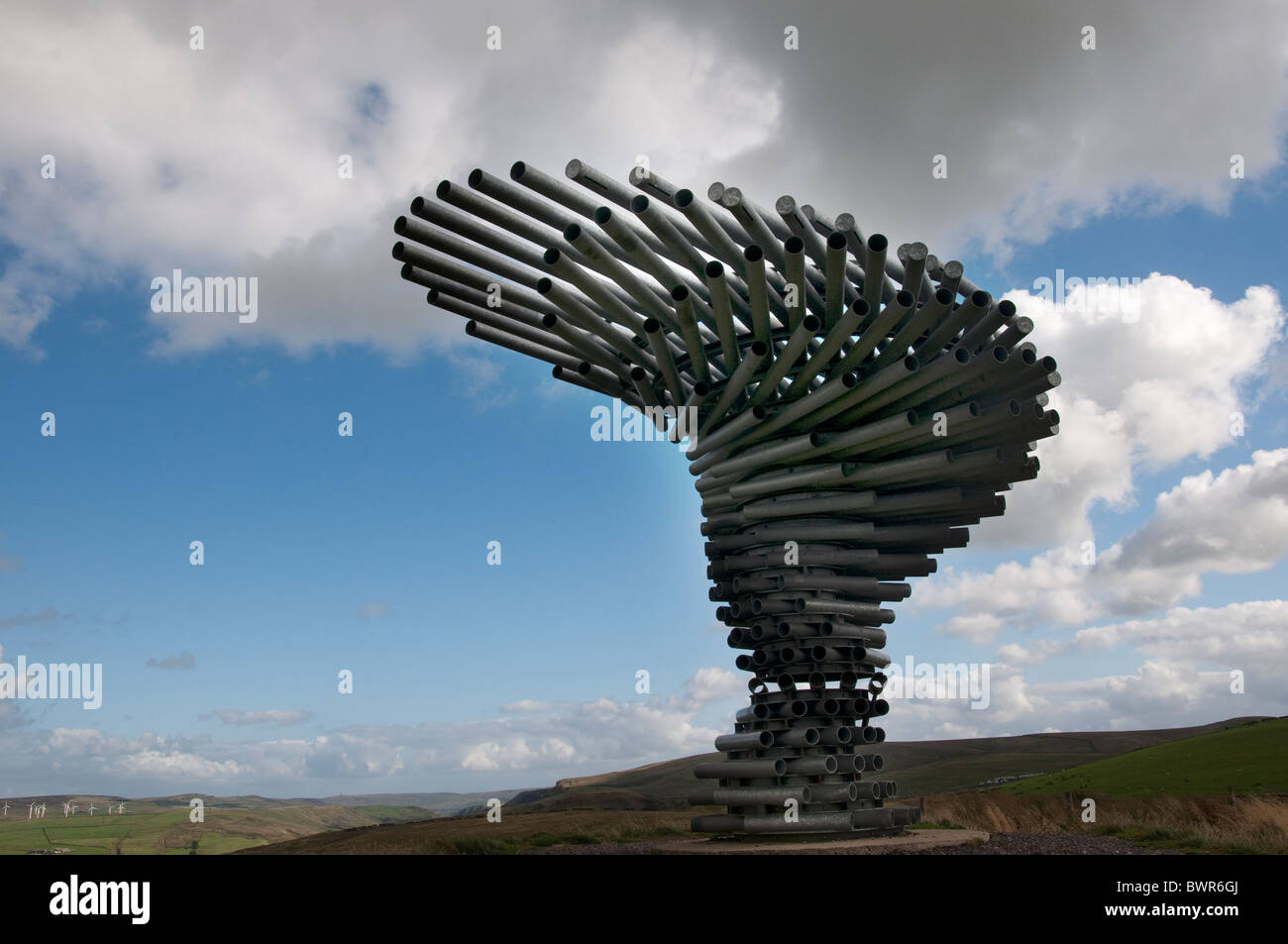 The Singing Ringing Tree Panopticon high on the moors above Burnley in ...