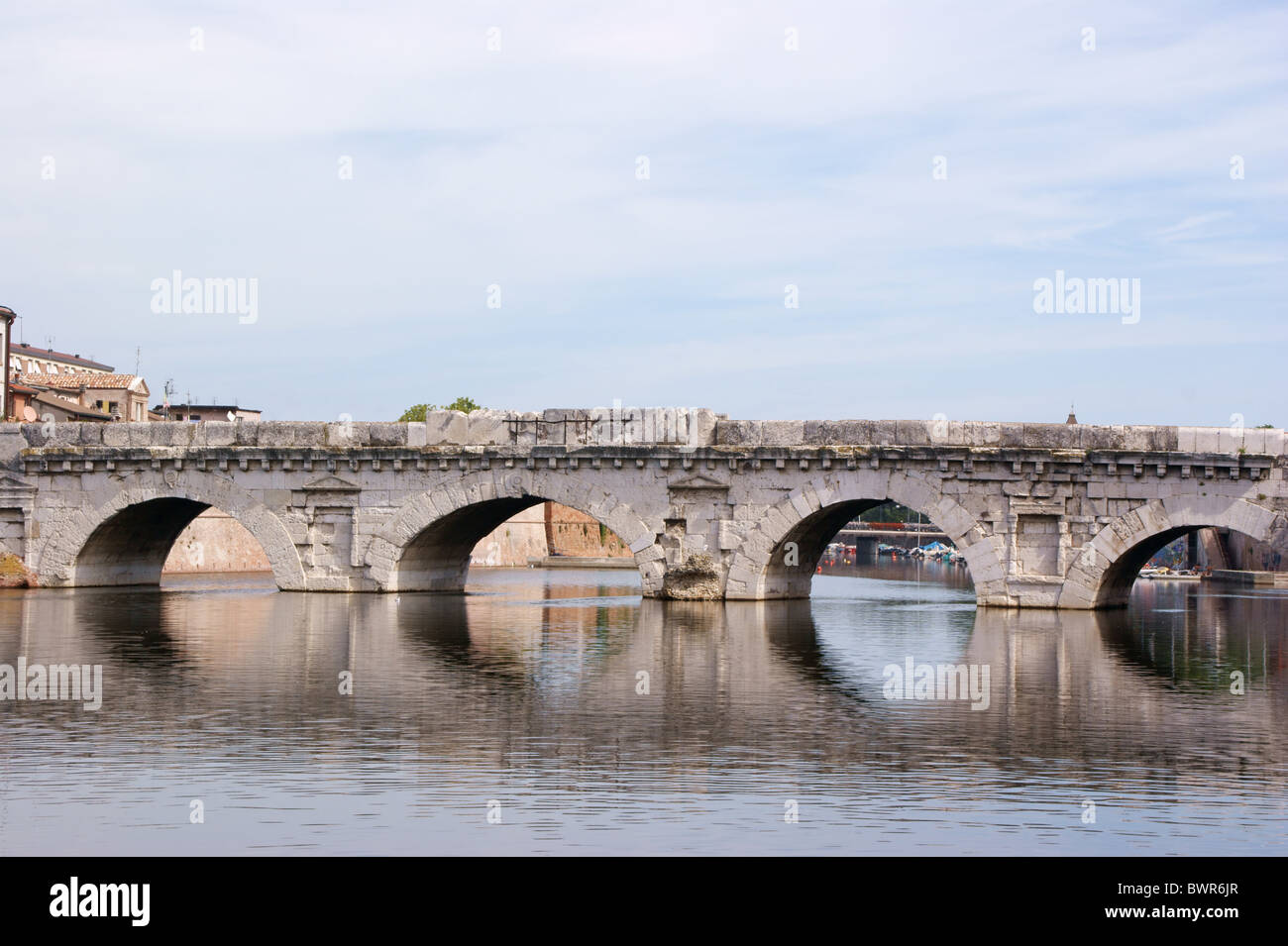 The Bridge of Tiberius in Rimini Stock Photo - Alamy