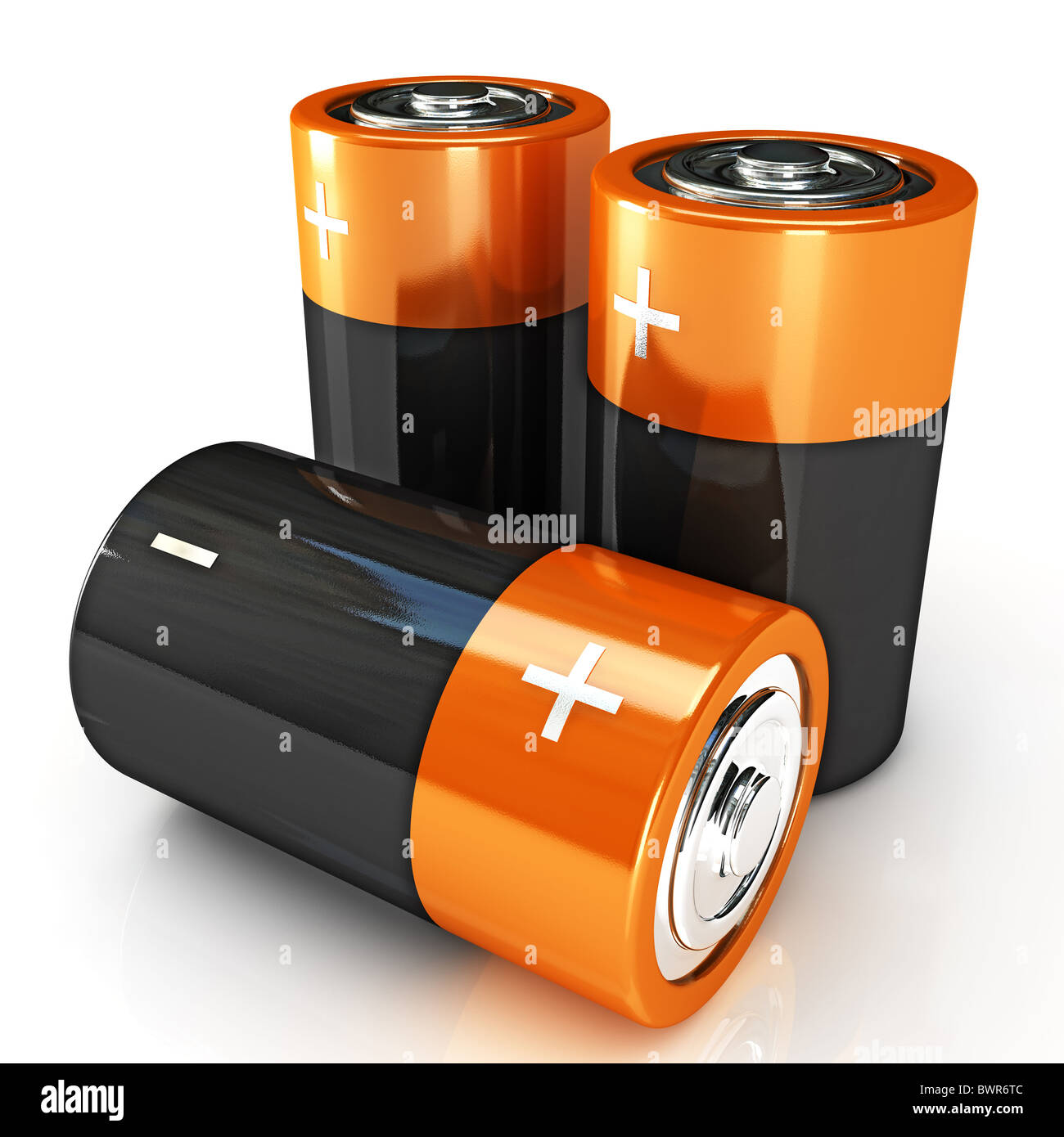 image of classic battery on white background Stock Photo - Alamy