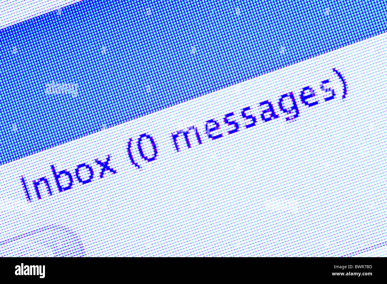 close up of an email program screen on a computer monitor showing a ...
