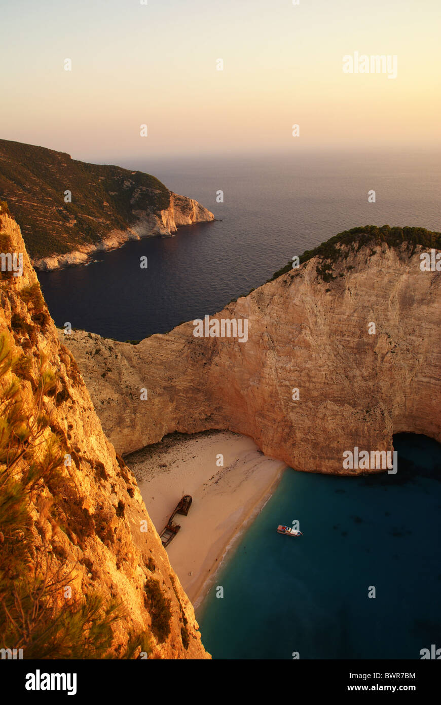 Sunset on Shipwreck Bay, Zakynthos, Xanthe, Greece Stock Photo - Alamy