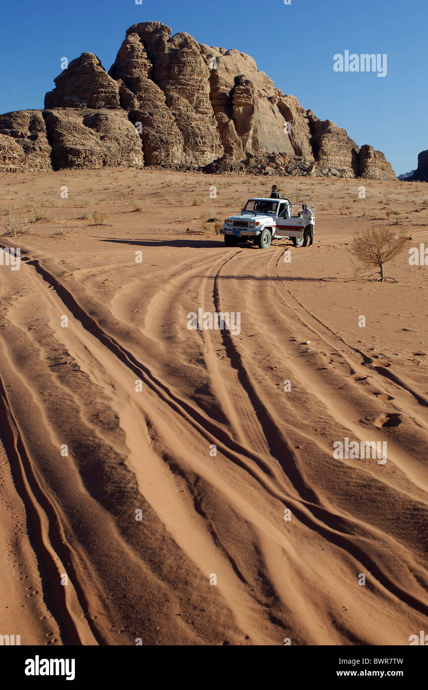 Jordan Sand dunes Wadi Rum Desert Middle East landscape mountains rock ...