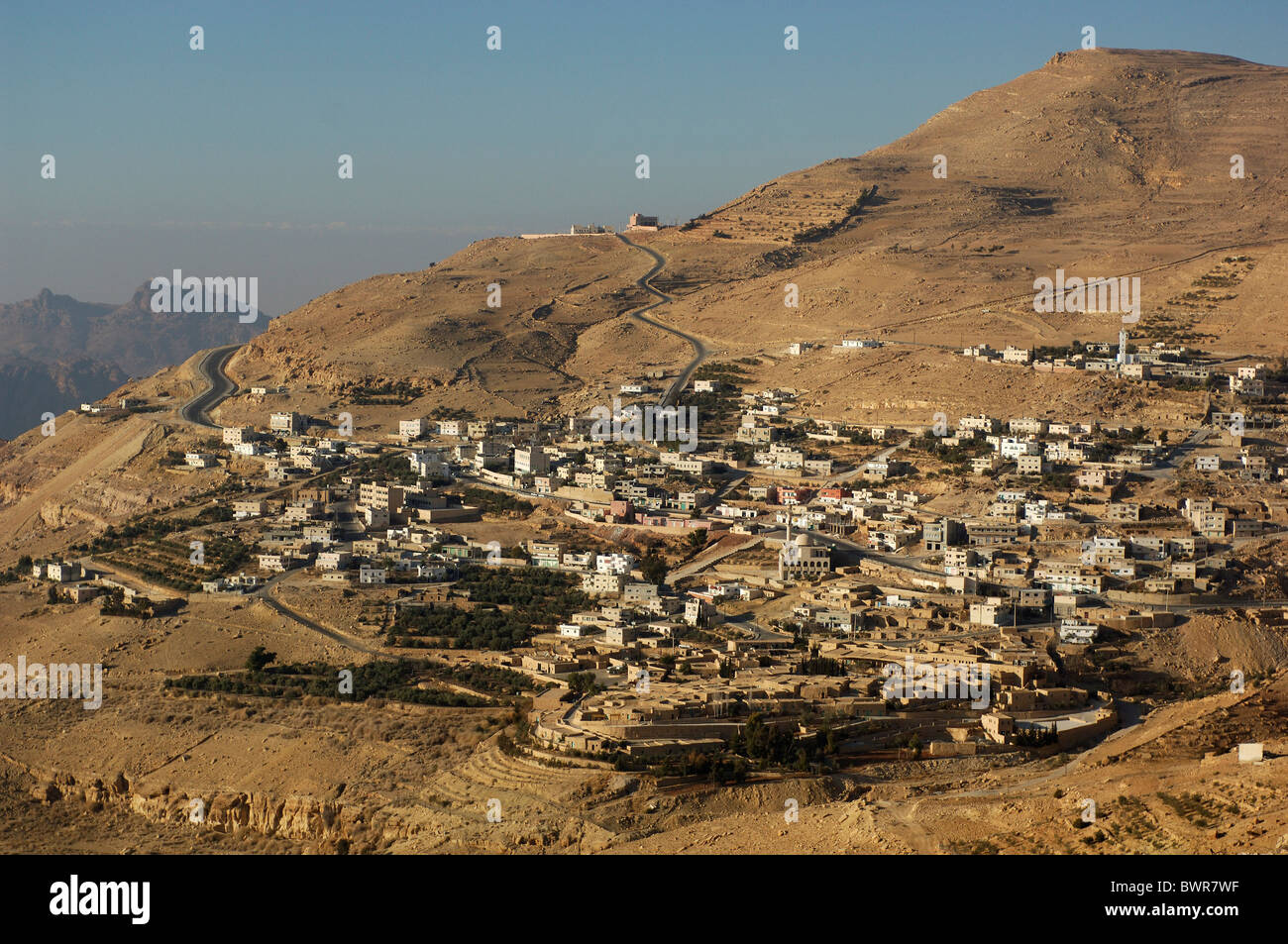 Jordan Petra Middle East landscape desert mountains village highlands ...