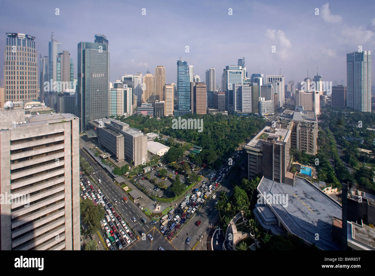 Philippines Manila City Makati District Asia Ayala Triangle business ...