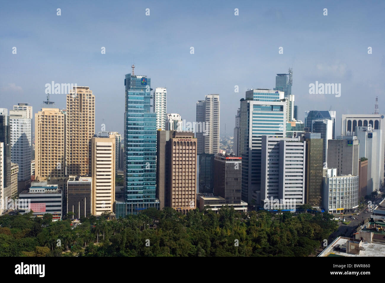 Philippines Manila City Makati District Asia Ayala Triangle business ...