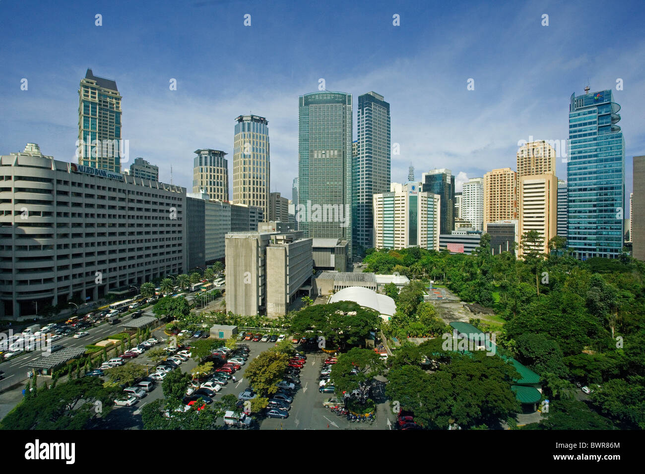 Philippines Manila City Makati District Asia Ayala Triangle business ...