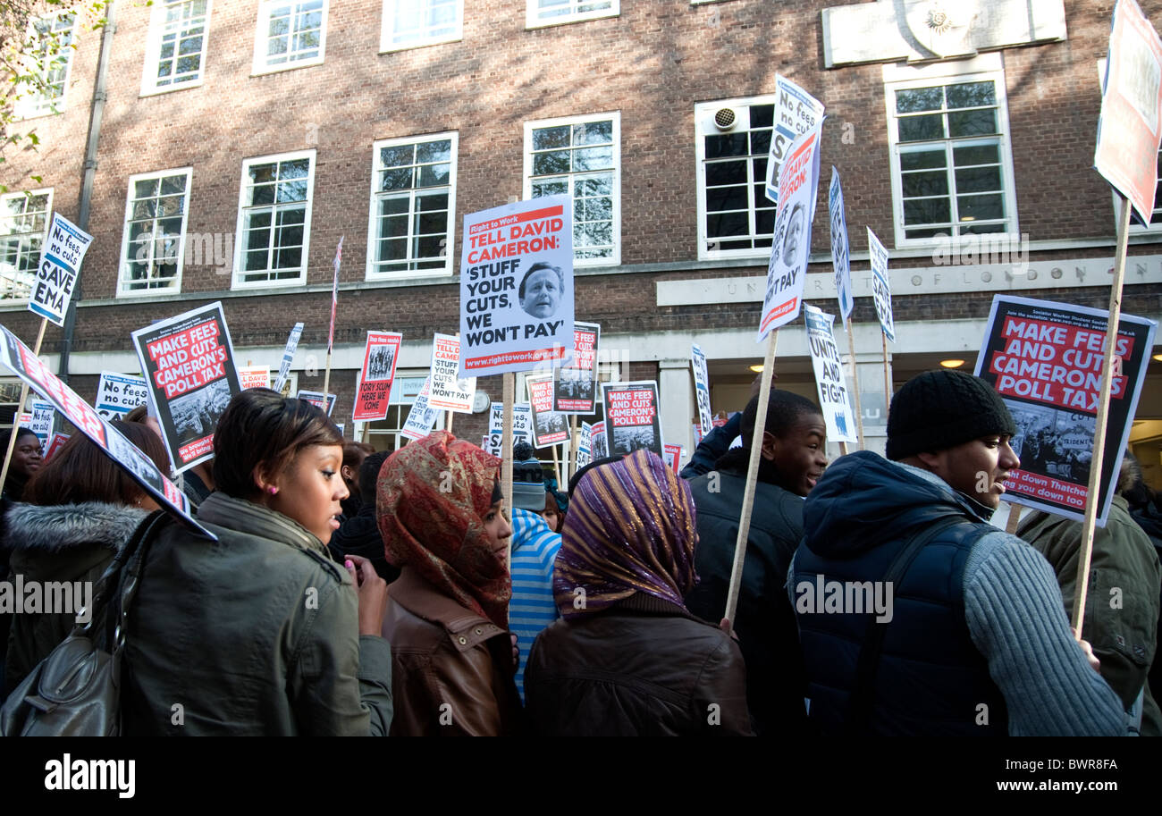 Students protest against tuition fee rises and abolition of Education ...