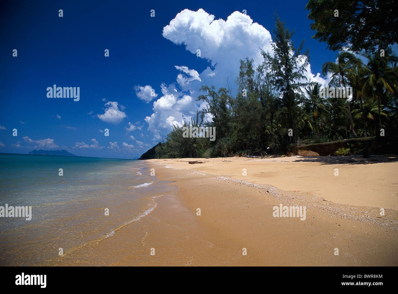 An empty and attractive beach in Ko Libong in southern Thailand Stock ...