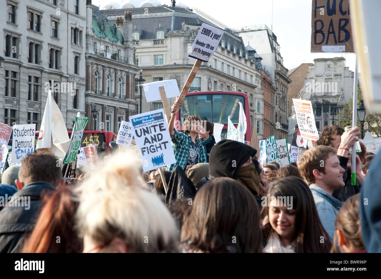 Students protest against tuition fee rises and abolition of Education ...