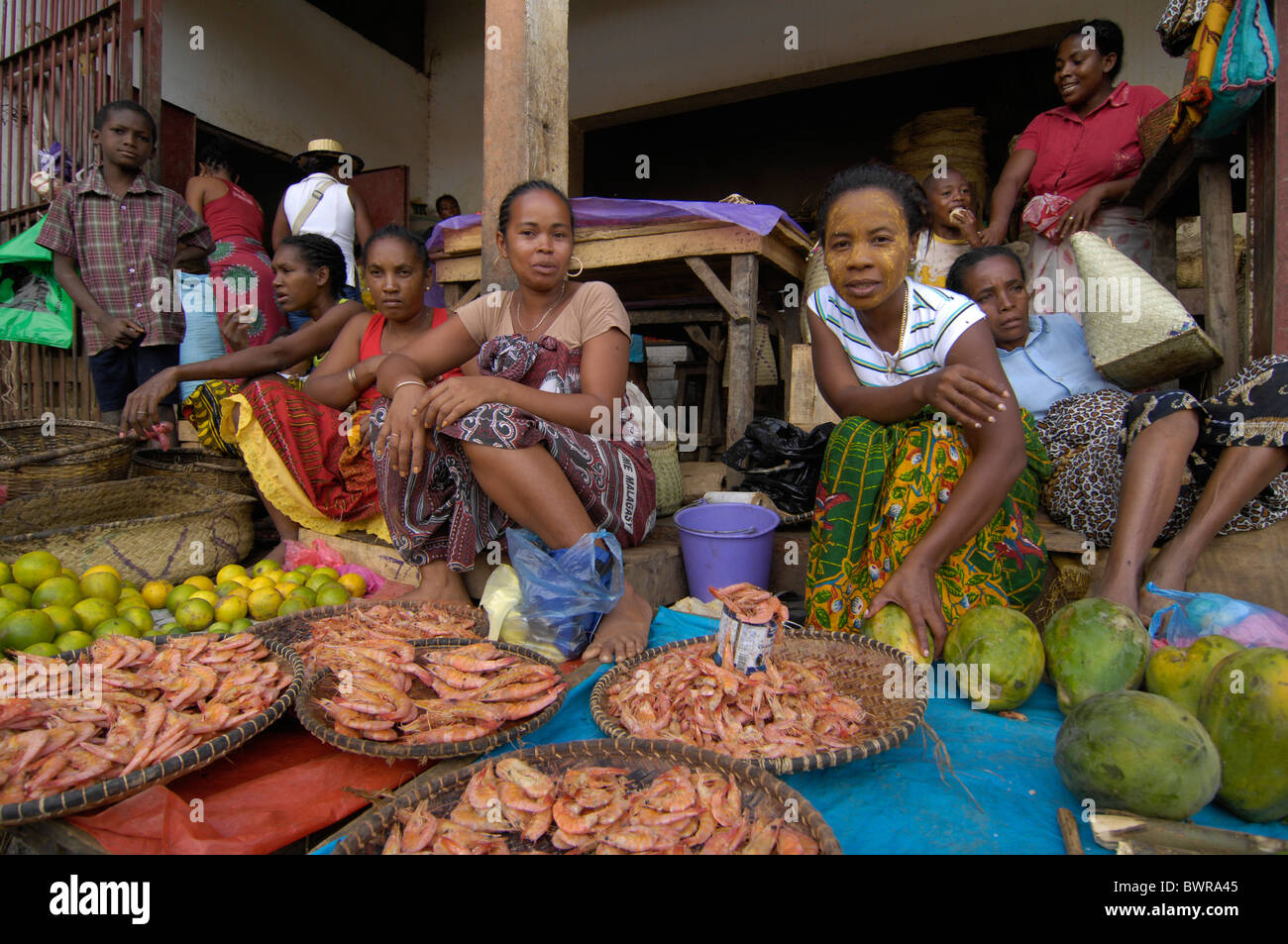 Indian Ocean Andoany city Madagascar Nosy Be island Hell Ville town ...