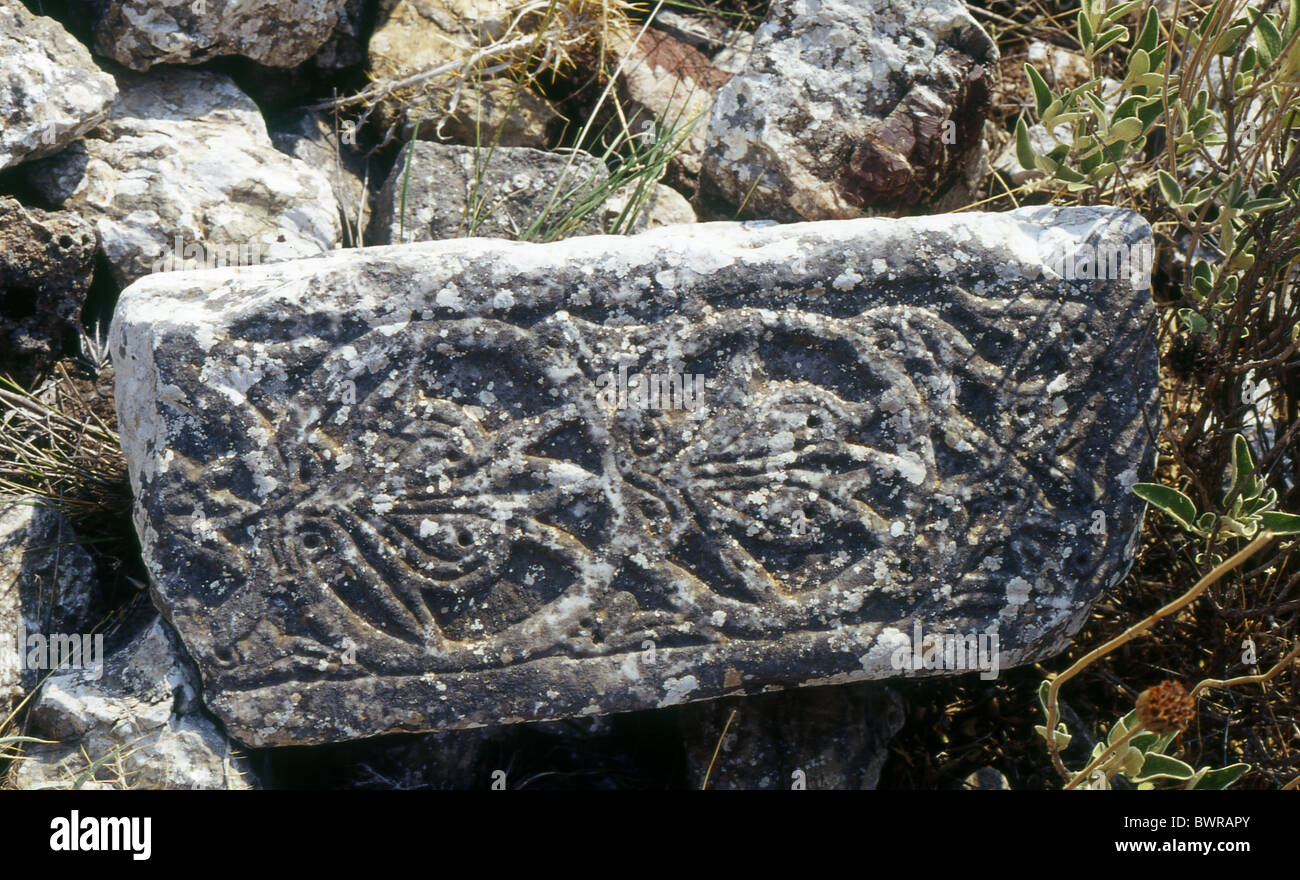 A marble piece of an ancient Greek Temple Stock Photo - Alamy