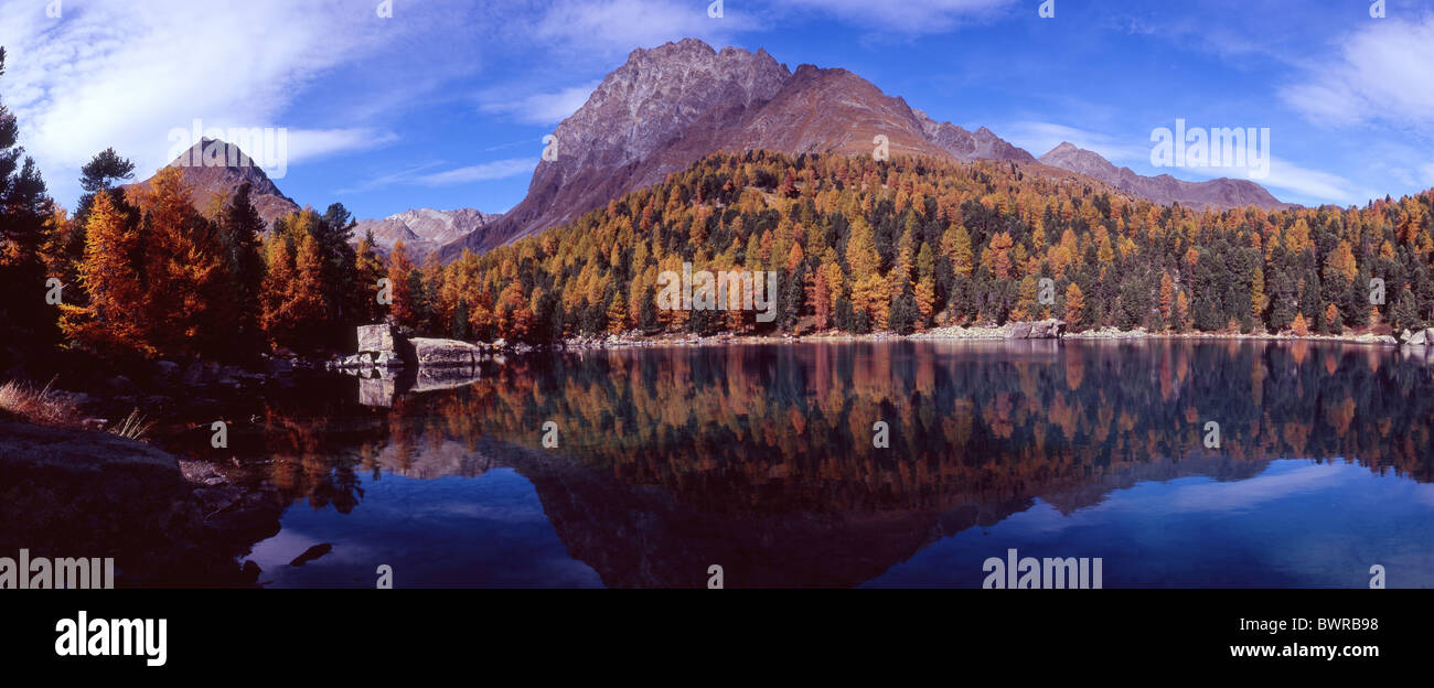Switzerland Europe Lake Saoseo mountain lake Val di Campo Val da Camp ...