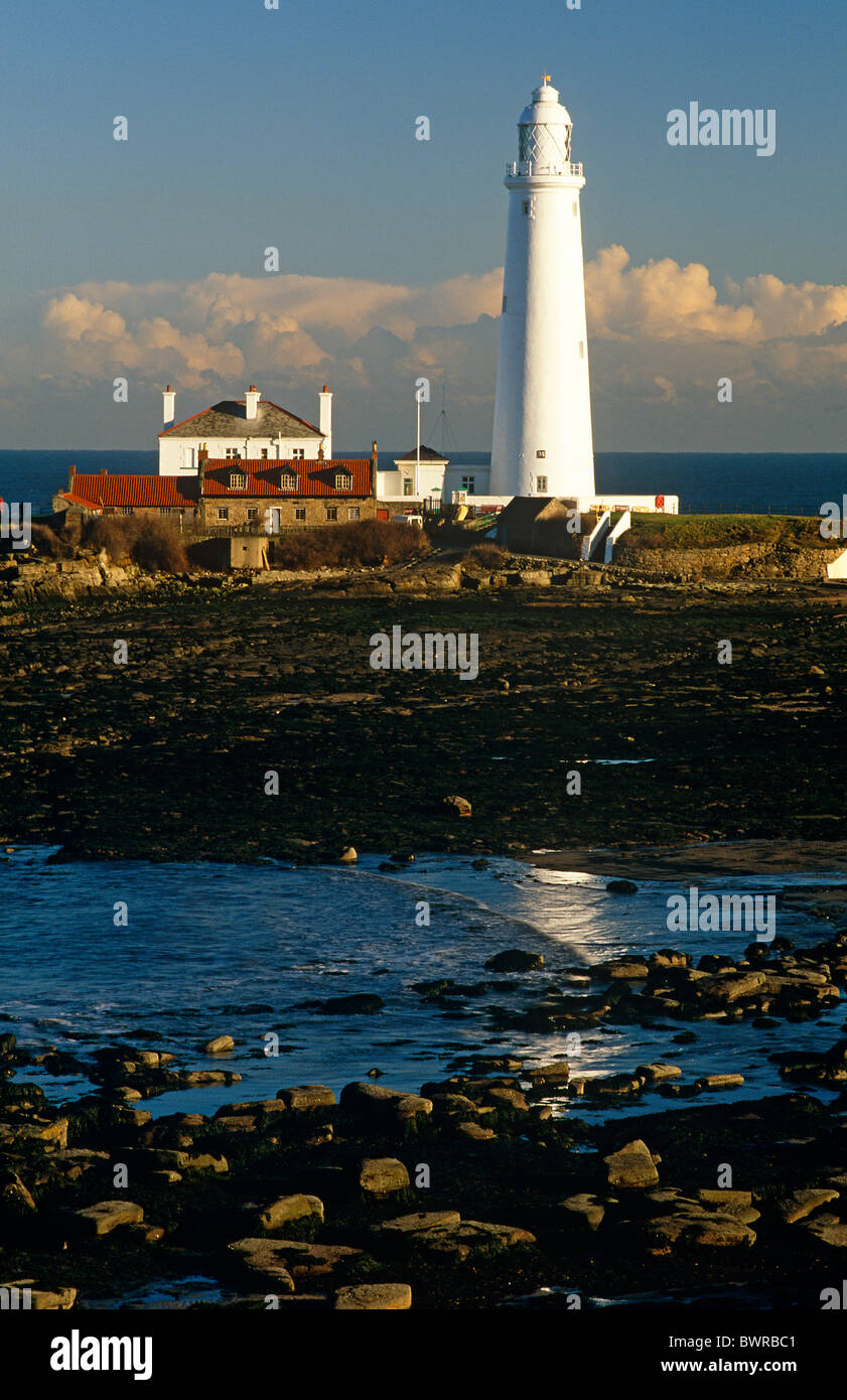 St Mary's Lighthouse, Whitley Bay, Newcastle upon Tyne, Tyne and Wear ...