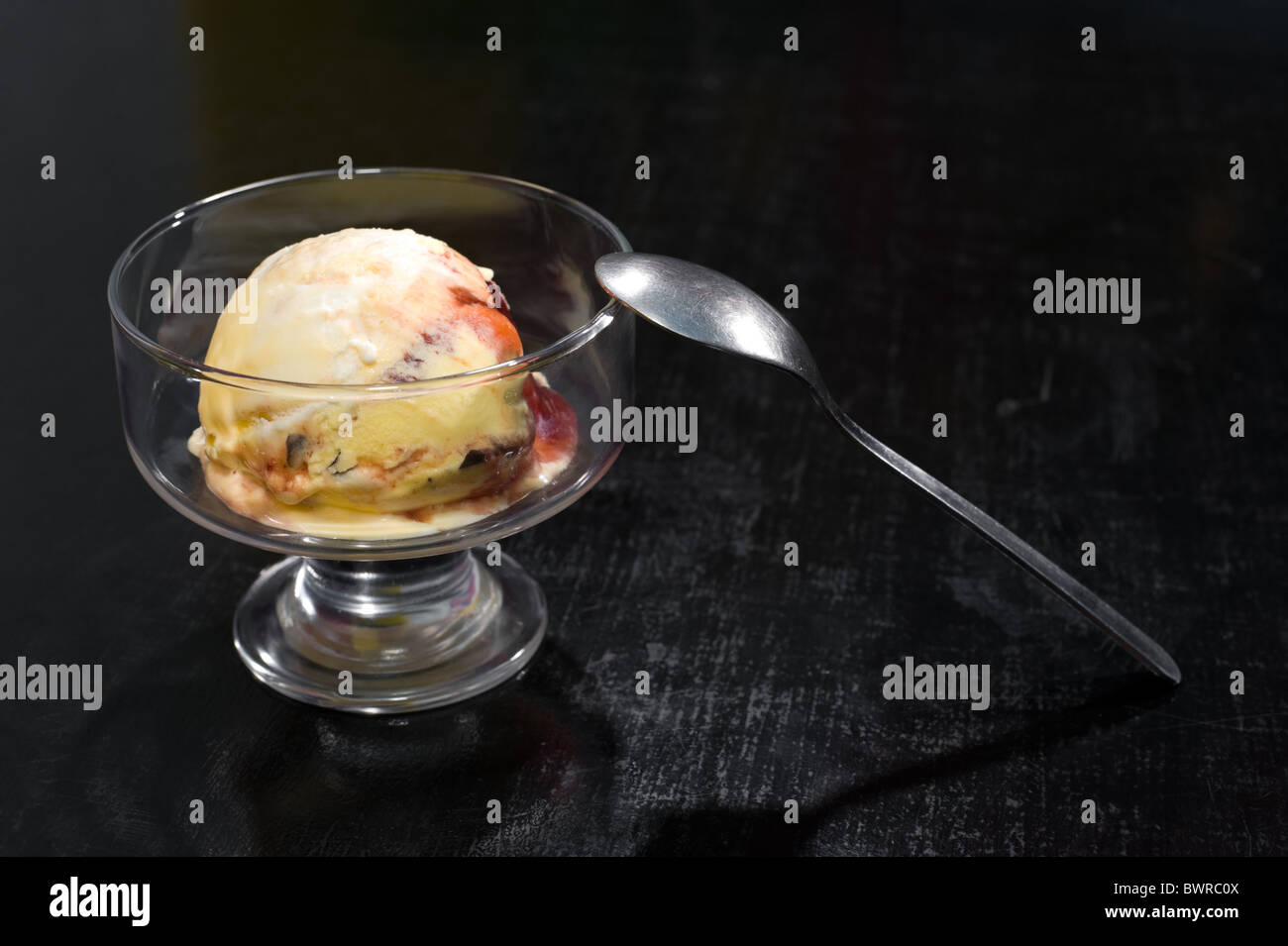 ice cream with different jams Stock Photo - Alamy