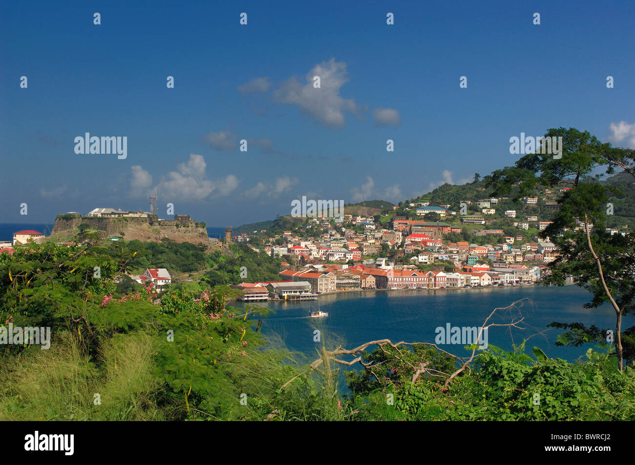 Grenada St. George's Caribbean Island Town City Overview Overlook Coast ...