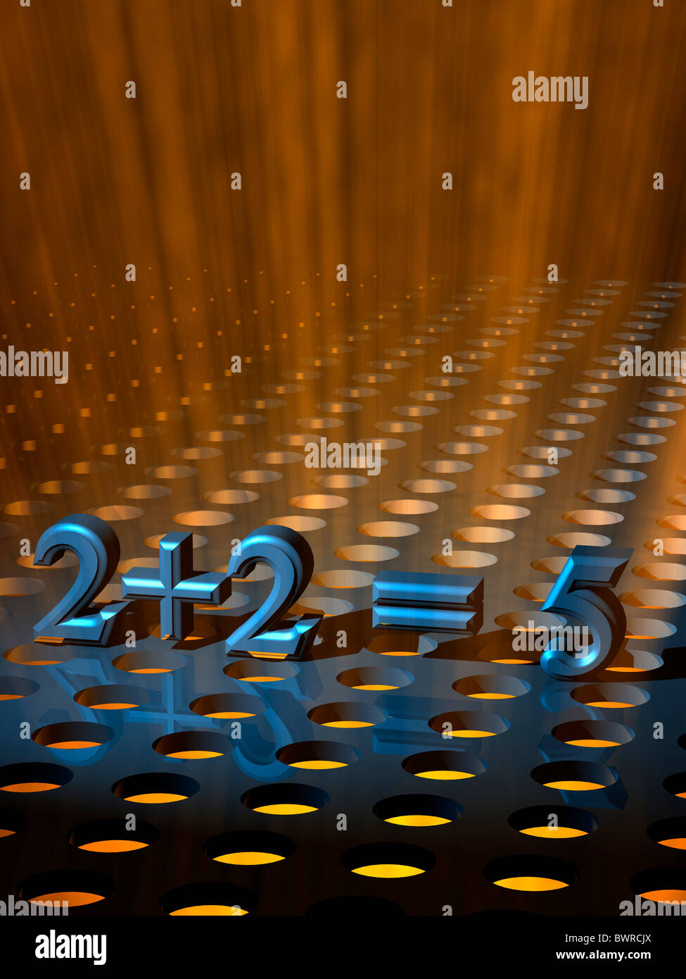 Visualizations of mathematical equation, placed on computer sink Stock ...