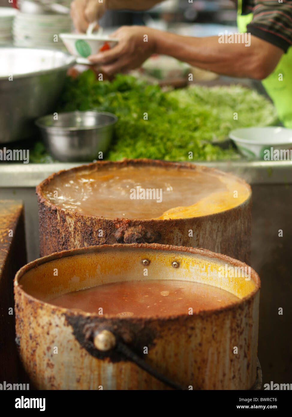 Asam laksa soup Stock Photo - Alamy