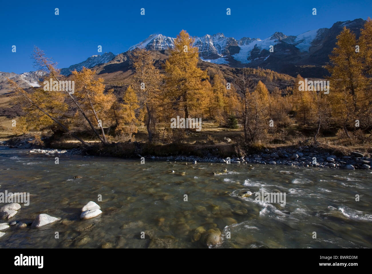 Switzerland Europe Breithorn River Creek Trees Mountain Mountains ...