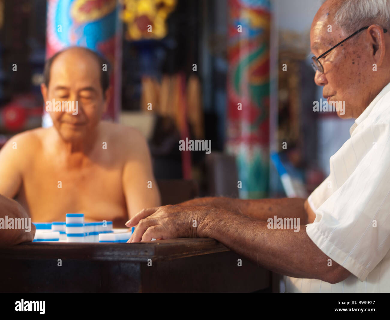 Old mahjong tiles hi-res stock photography and images - Alamy
