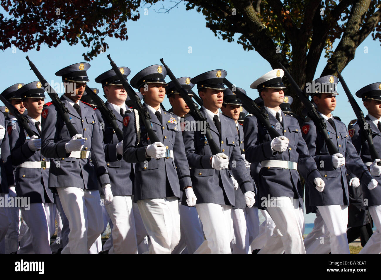 St. Johns Military University students marching in the Milwaukee ...