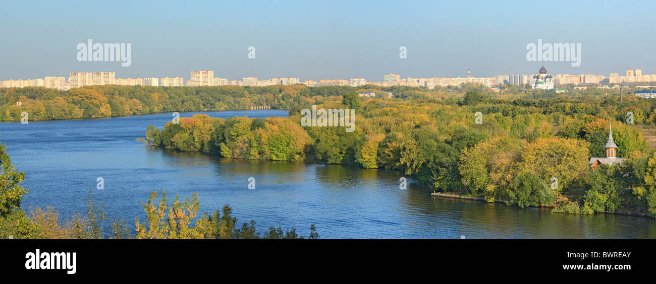 Russia Kolomenskoye Russian Panoramic Moskva river Moscow Forest City ...