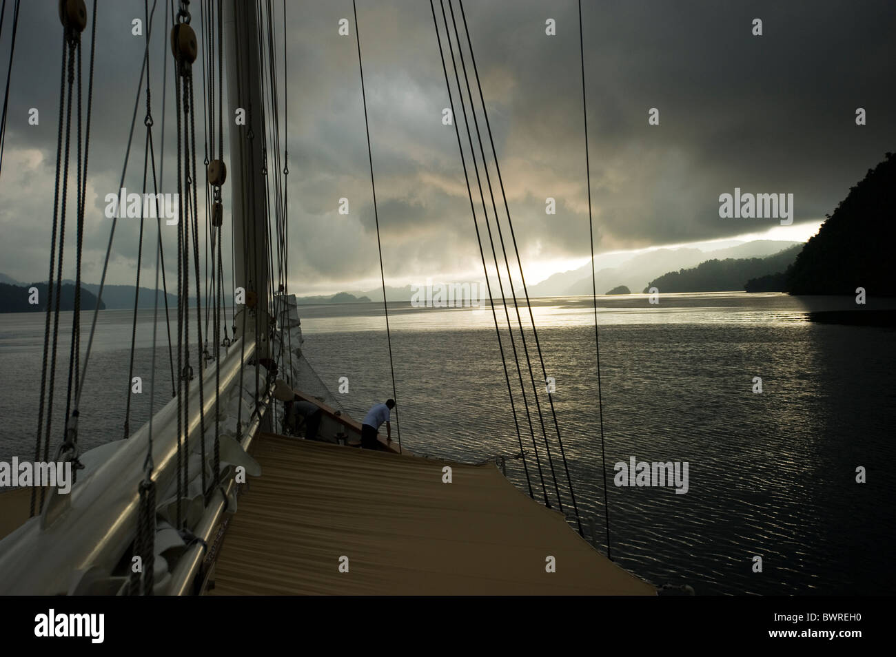 Sailing in Waigeo Island Raja Ampat Indonesia Stock Photo - Alamy