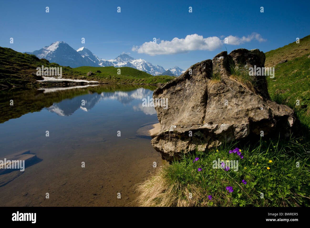 Switzerland Europe Bernese Oberland Burgseeli Mountain Mountains Alps ...