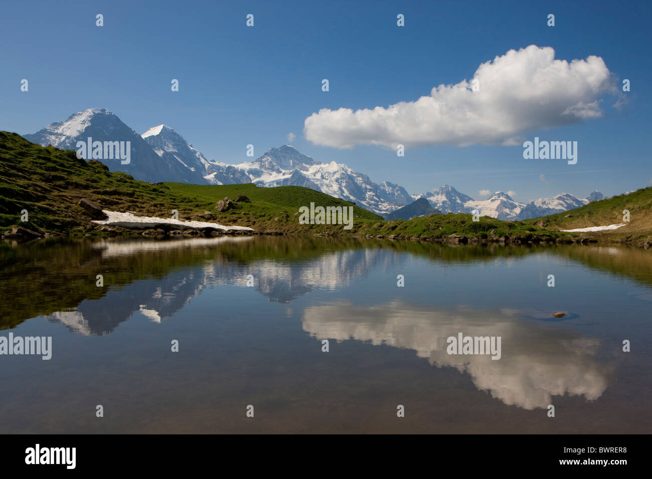 Switzerland Europe Bernese Oberland Burgseeli Mountain Mountains Alps ...