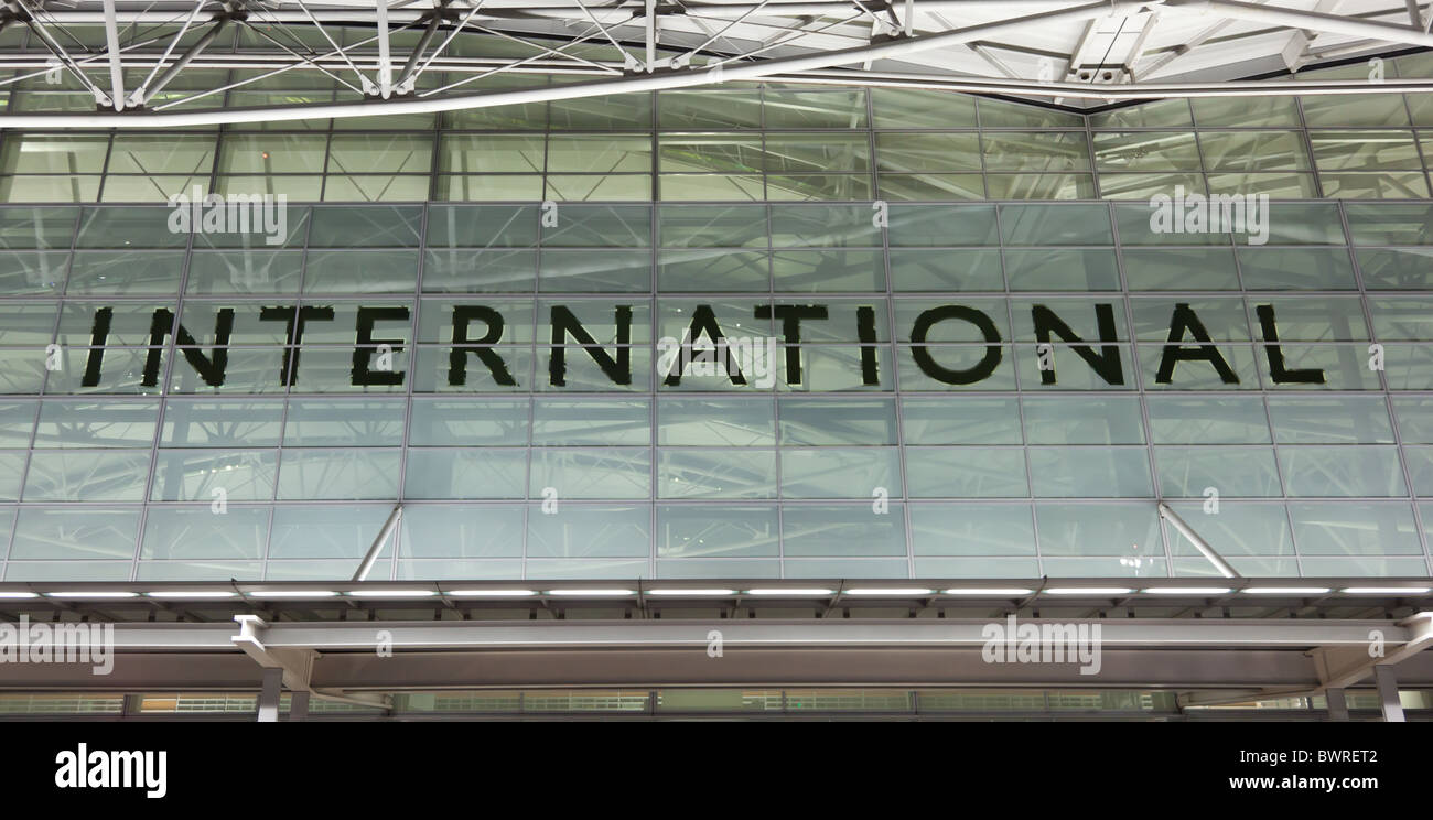 The word 'International' on the San Francisco International Terminal at ...