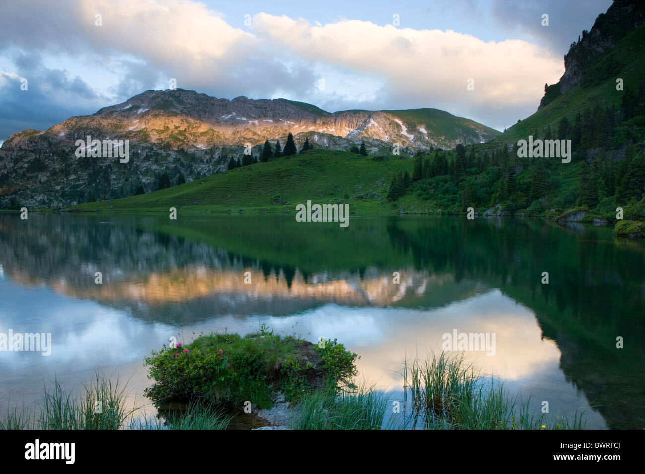 Switzerland Europe Seebergsee Mountain Mountains Alps Alpine Canton ...