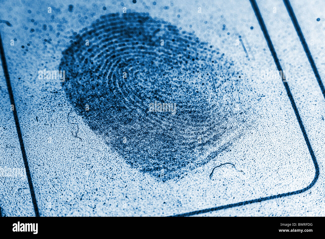 Concept image of a dusty fingerprint record Stock Photo - Alamy